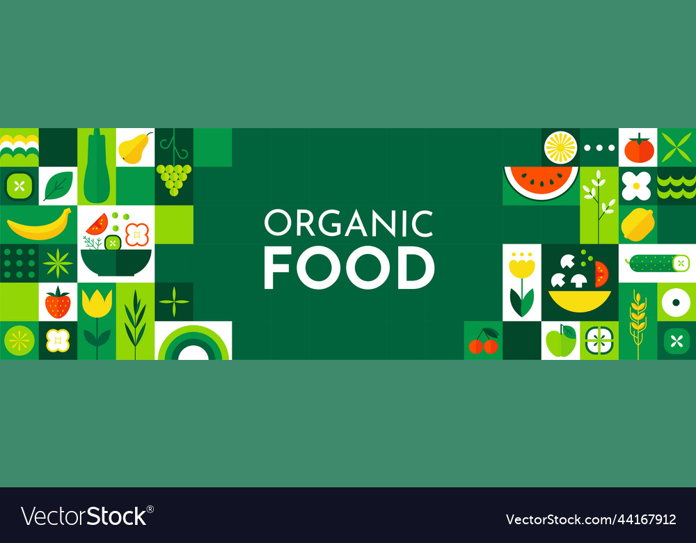 Farm food pattern organic vegetables geometric Vector Image