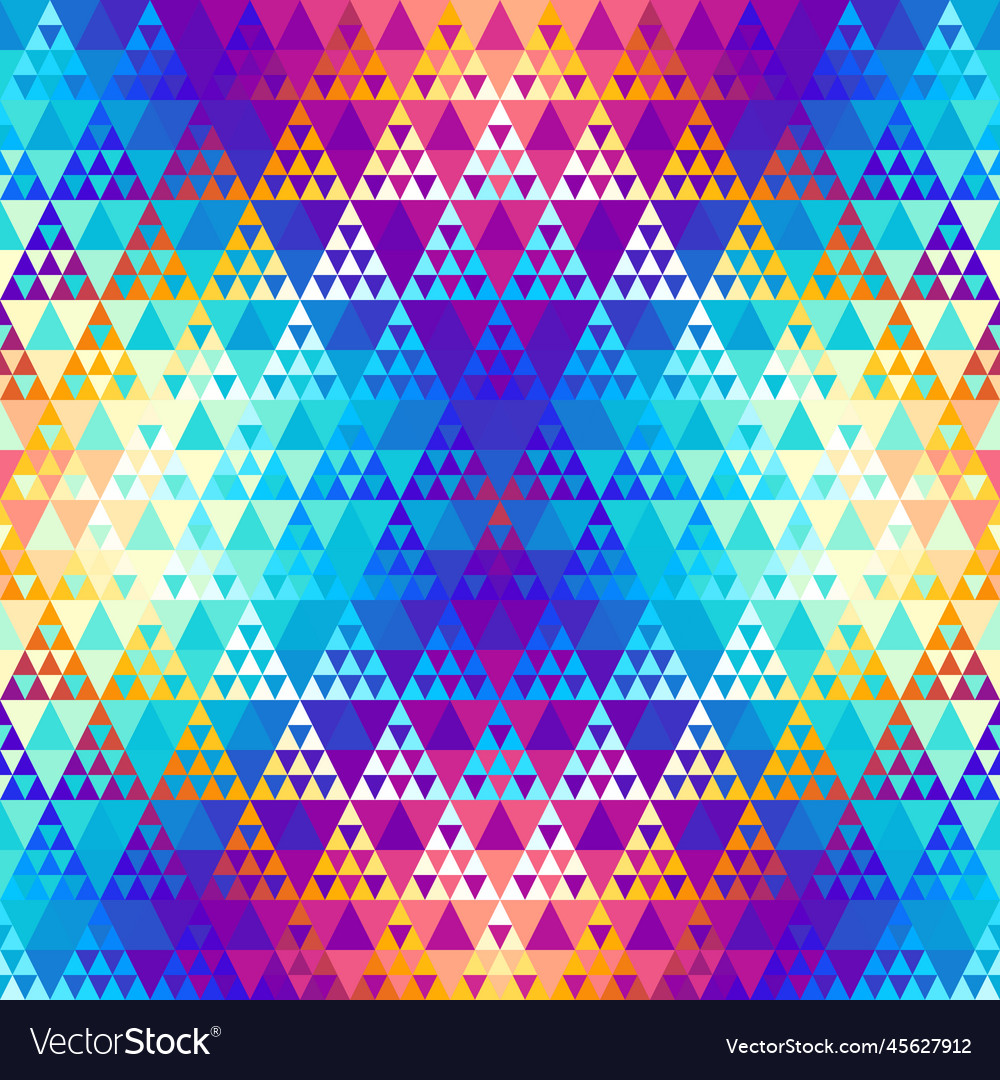 Geometric abstract triangles pattern seamless Vector Image