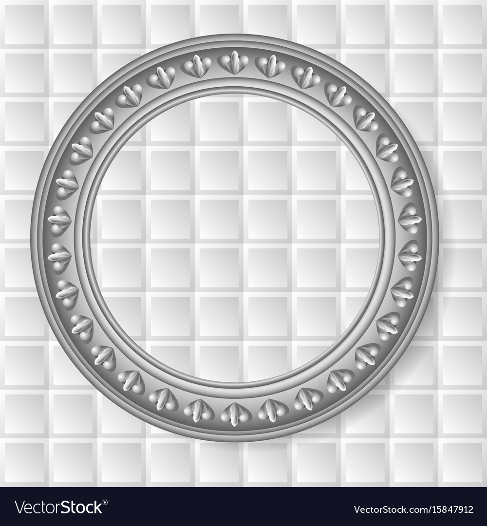 Gray circular frame Royalty Free Vector Image - VectorStock