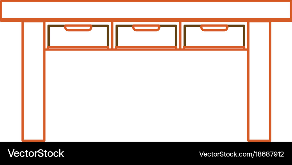Isolated desk design Royalty Free Vector Image