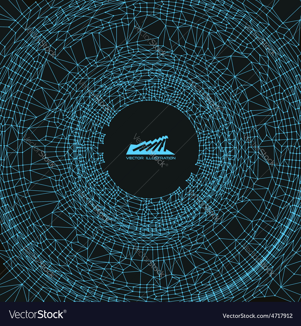 Network background 3d technology Royalty Free Vector Image