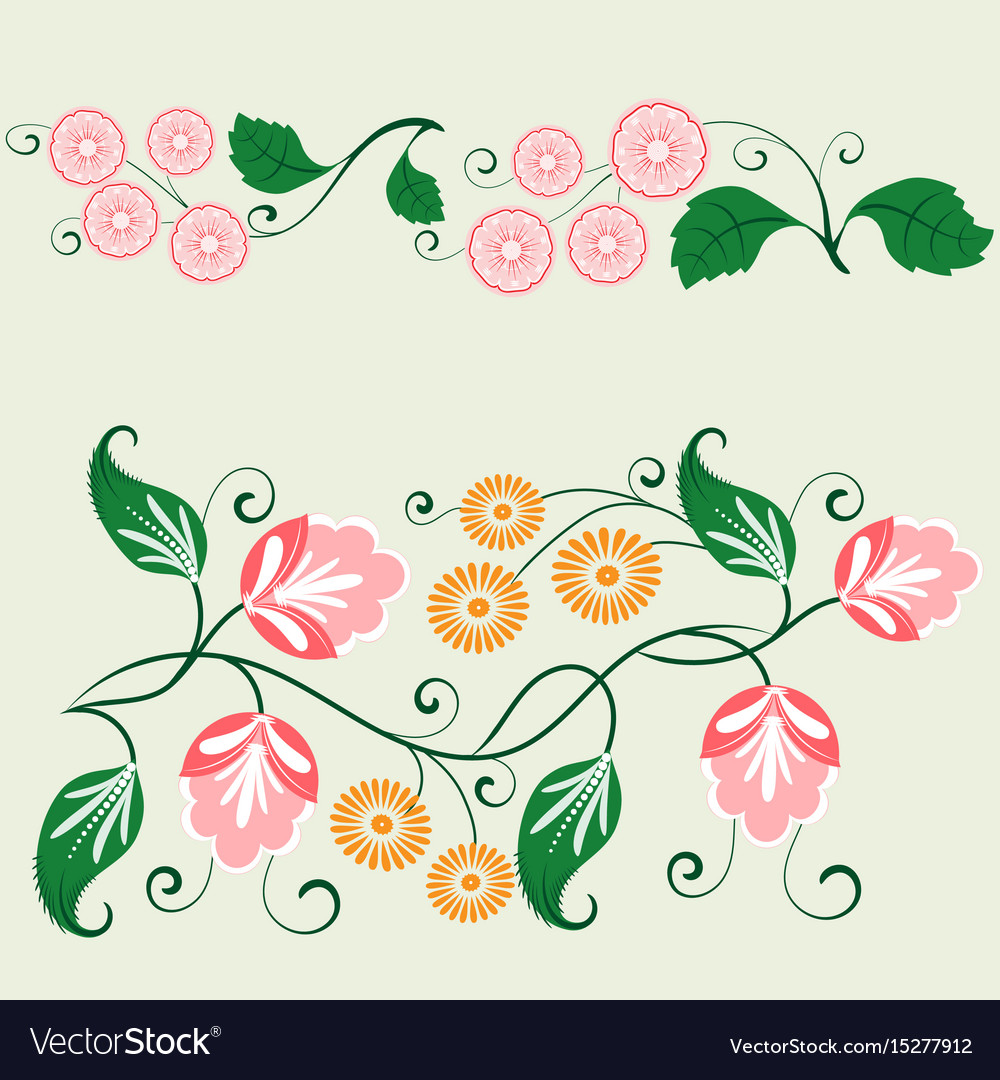 Slavic national floral ornament for use Royalty Free Vector