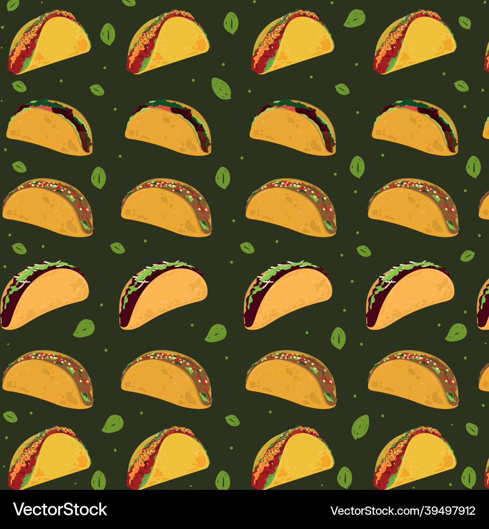 Tacos mexico food Royalty Free Vector Image - VectorStock