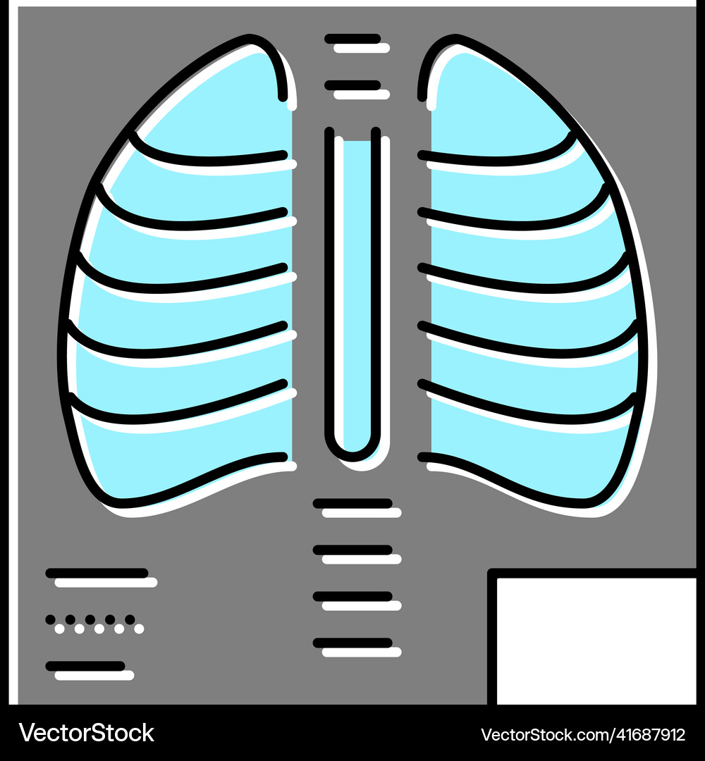 X-ray radiology color icon Royalty Free Vector Image