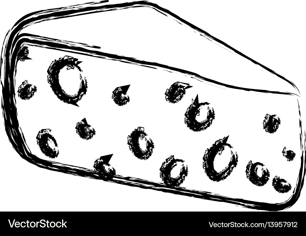 Yellow cheese cheddar food Royalty Free Vector Image