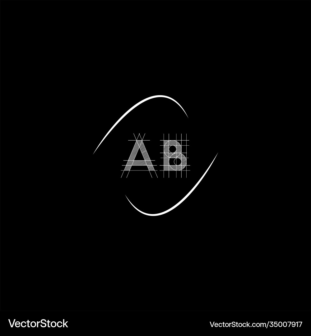A b letter logo creative design on black color Vector Image