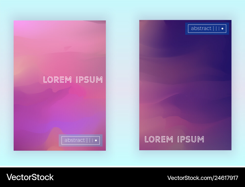 Abstract cloudy background cover set Royalty Free Vector