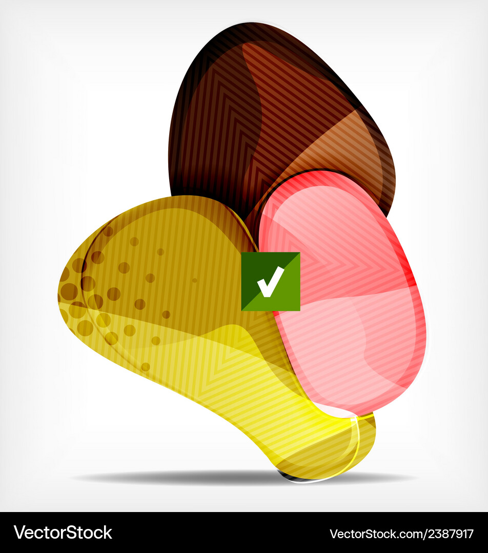 Abstract colorful glossy blank round shapes Vector Image