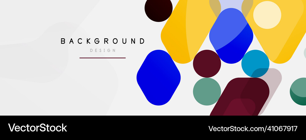 Abstract round geometric shapes and circles Vector Image