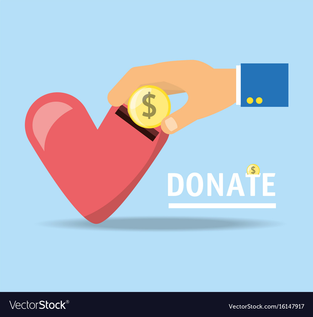 Charitable Donation Support Royalty Free Vector Image