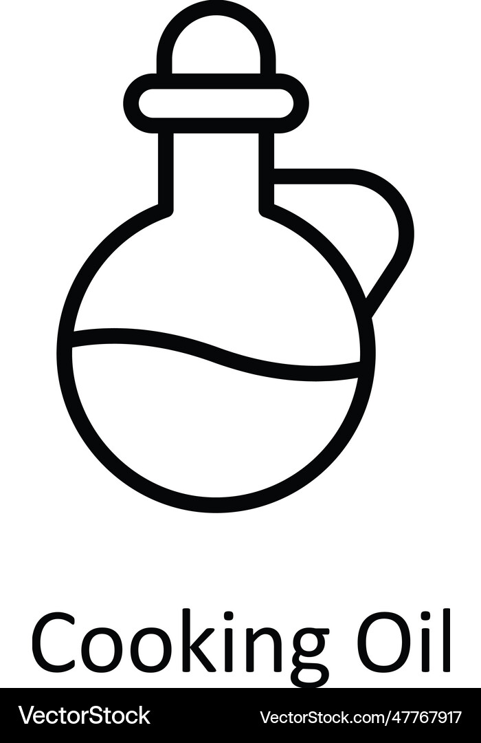 Cooking oil outline icon design Royalty Free Vector Image
