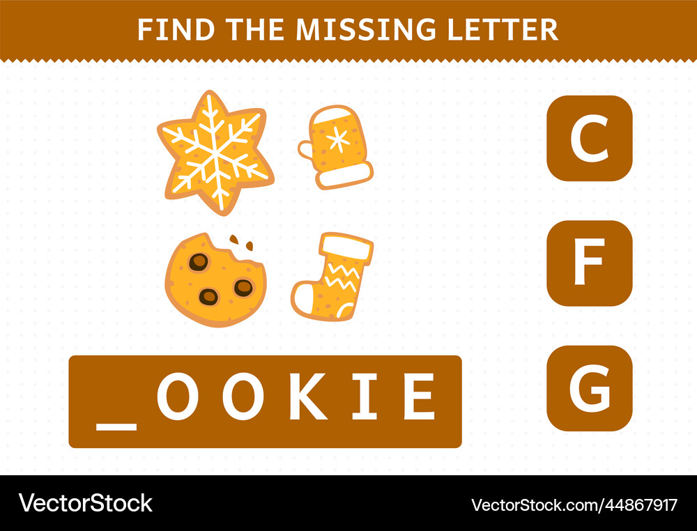 Education game for children find missing letter Vector Image