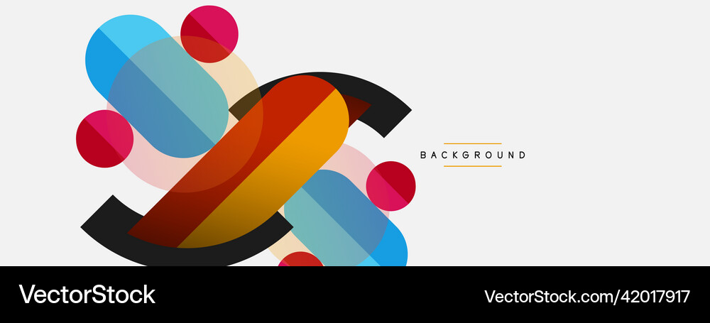 Round geometric shapes lines and circles Vector Image