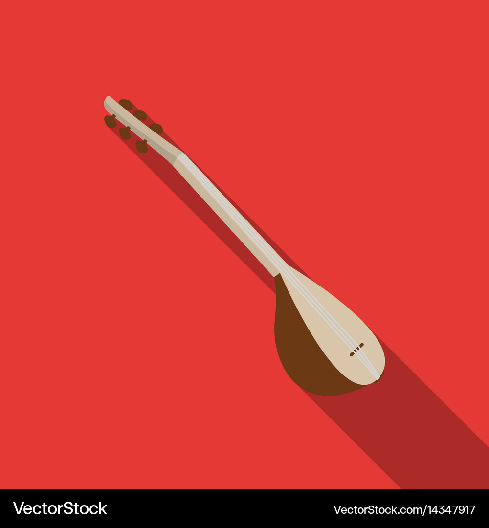 Saz icon in flate style isolated on white Vector Image