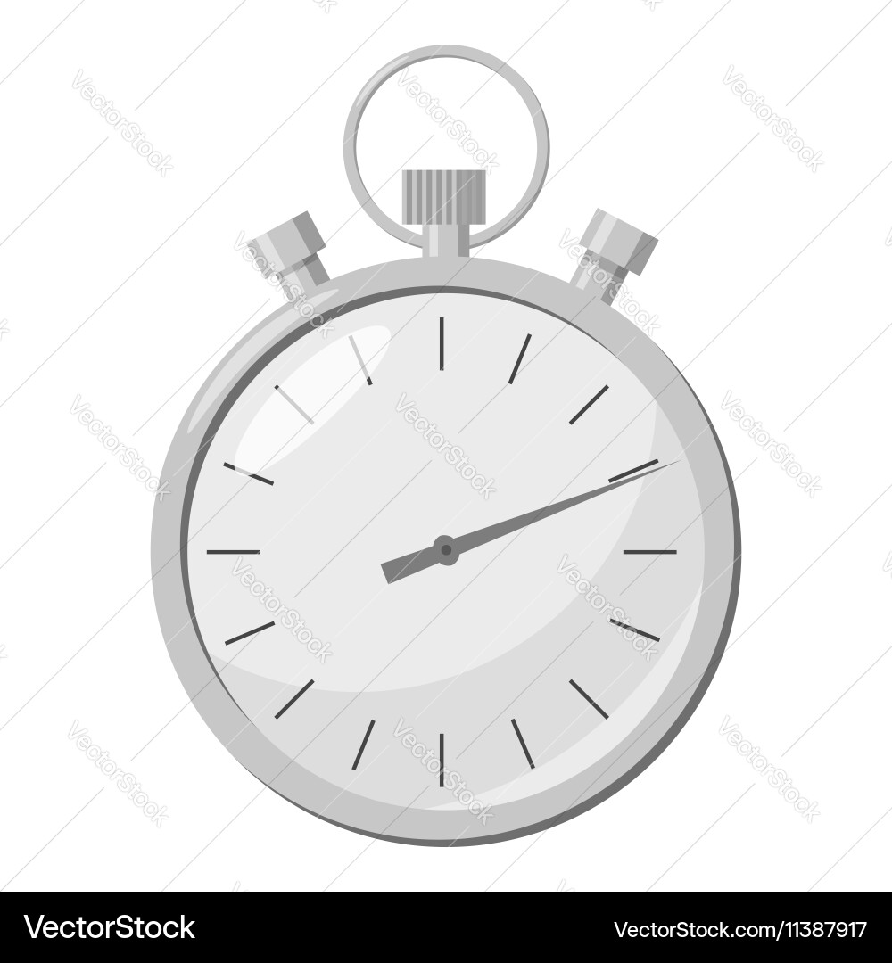 Stopwatch icon gray monochrome style Royalty Free Vector