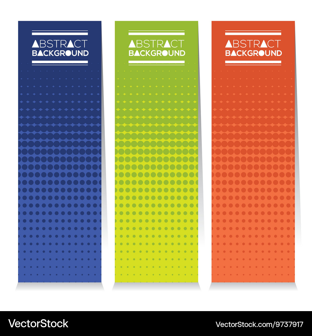 Vertical banner set of three modern graphic theme Vector Image