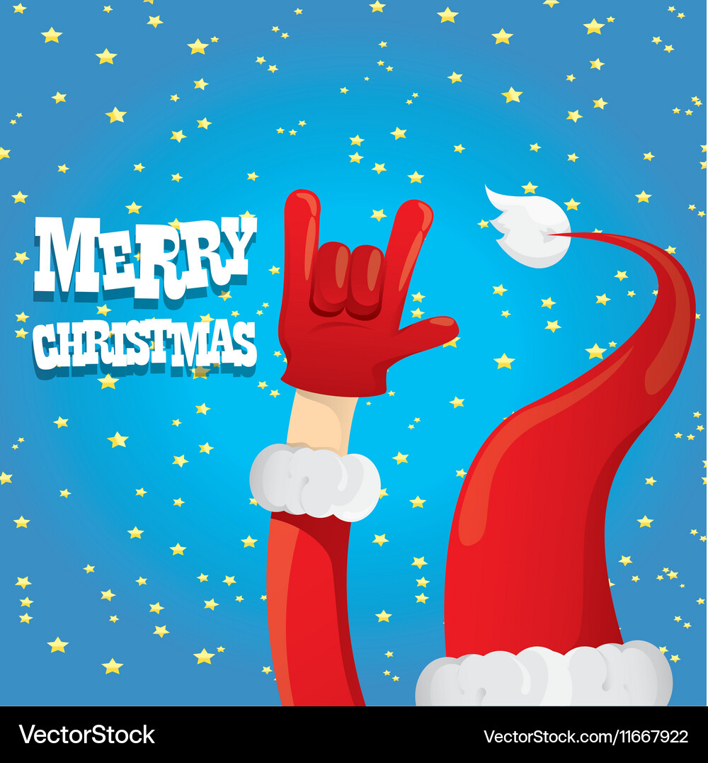 Christmas rock n roll greeting card Royalty Free Vector