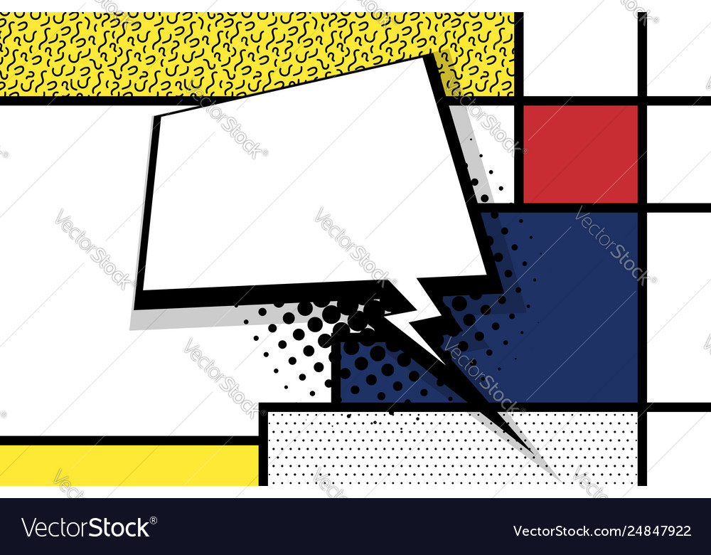 Comic text empty speech bubble pop art Royalty Free Vector