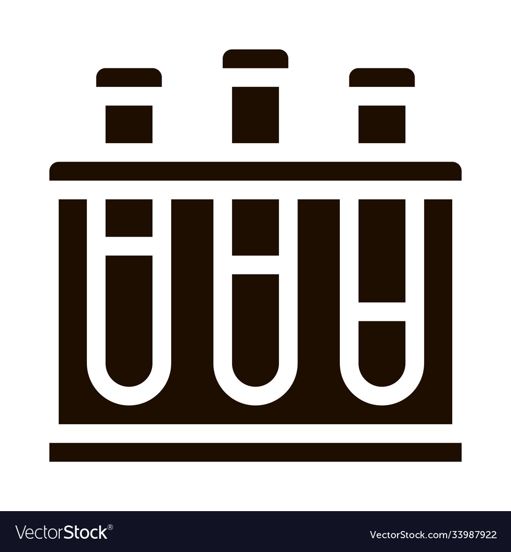 Flask With Pathogen Analysis Sign Icon Royalty Free Vector