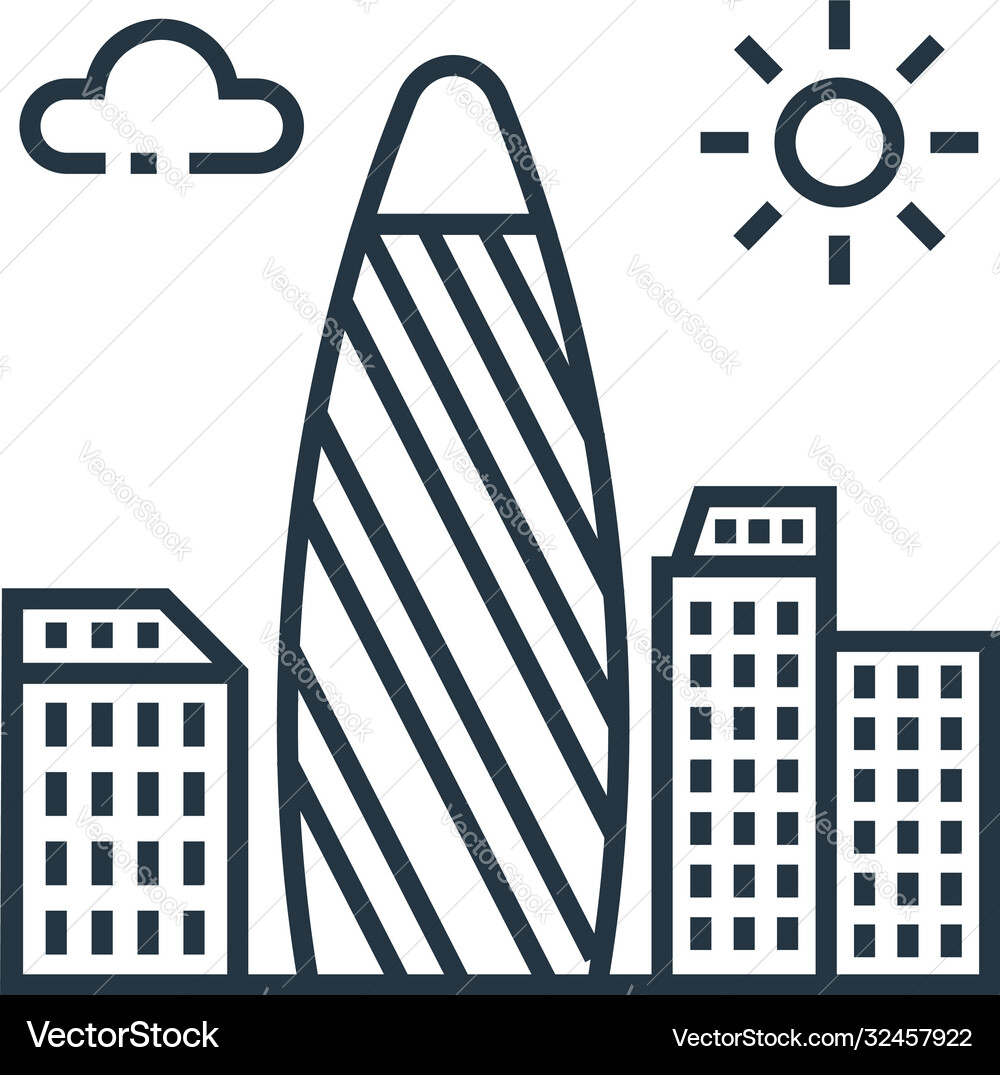 Gherkin icon isolated on white background outline Vector Image