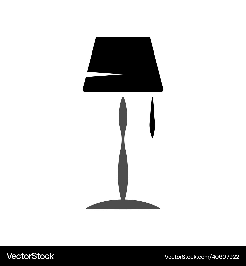 Graphic of stand lamp icon Royalty Free Vector Image