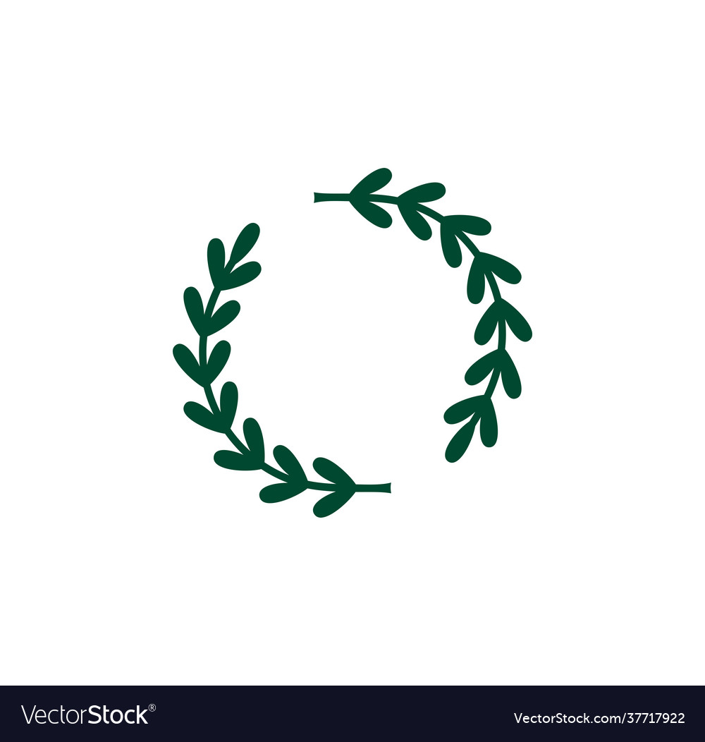 Laurel monogram Royalty Free Vector Image - VectorStock