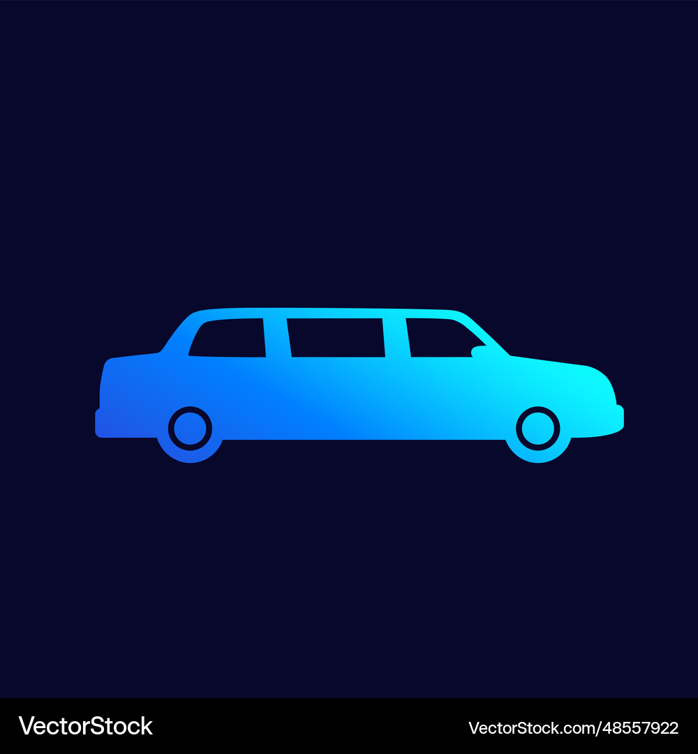Limo car or limousine icon Royalty Free Vector Image