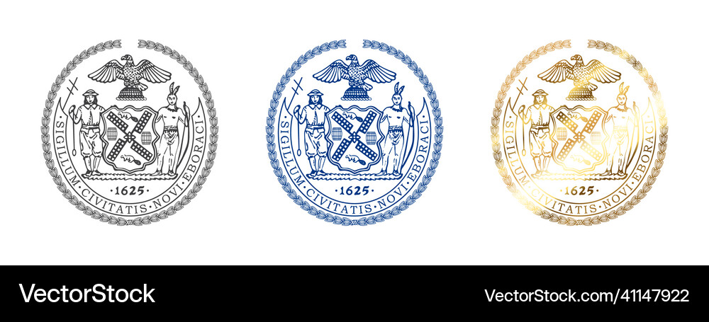New York City Seals Royalty Free Vector Image - VectorStock