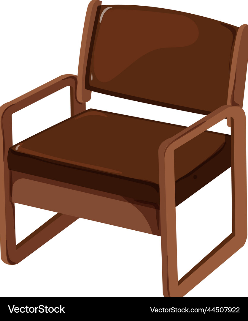 Object wooden chair cartoon Royalty Free Vector Image