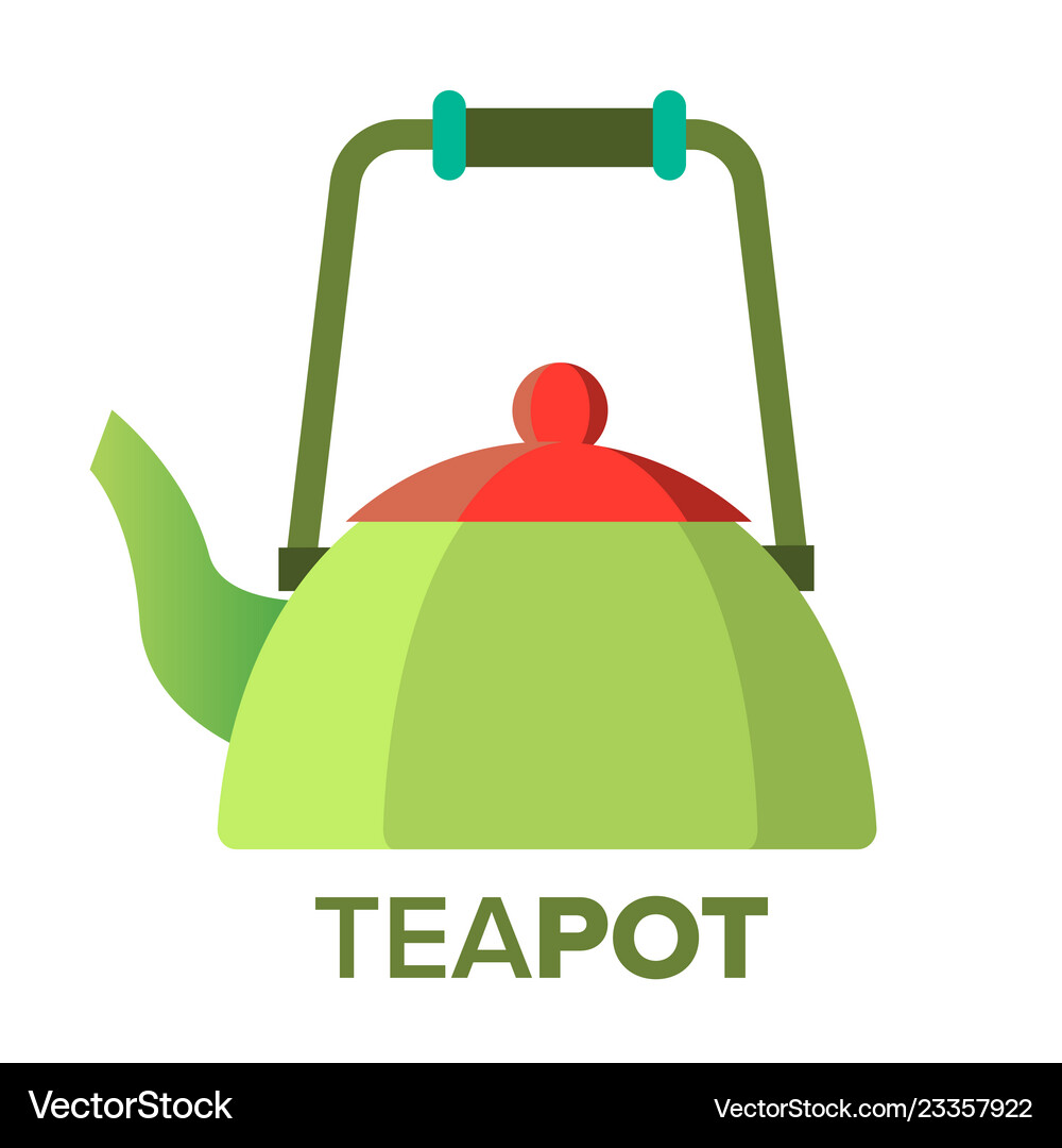 Teapot kettle tea ceremony party symbol Royalty Free Vector