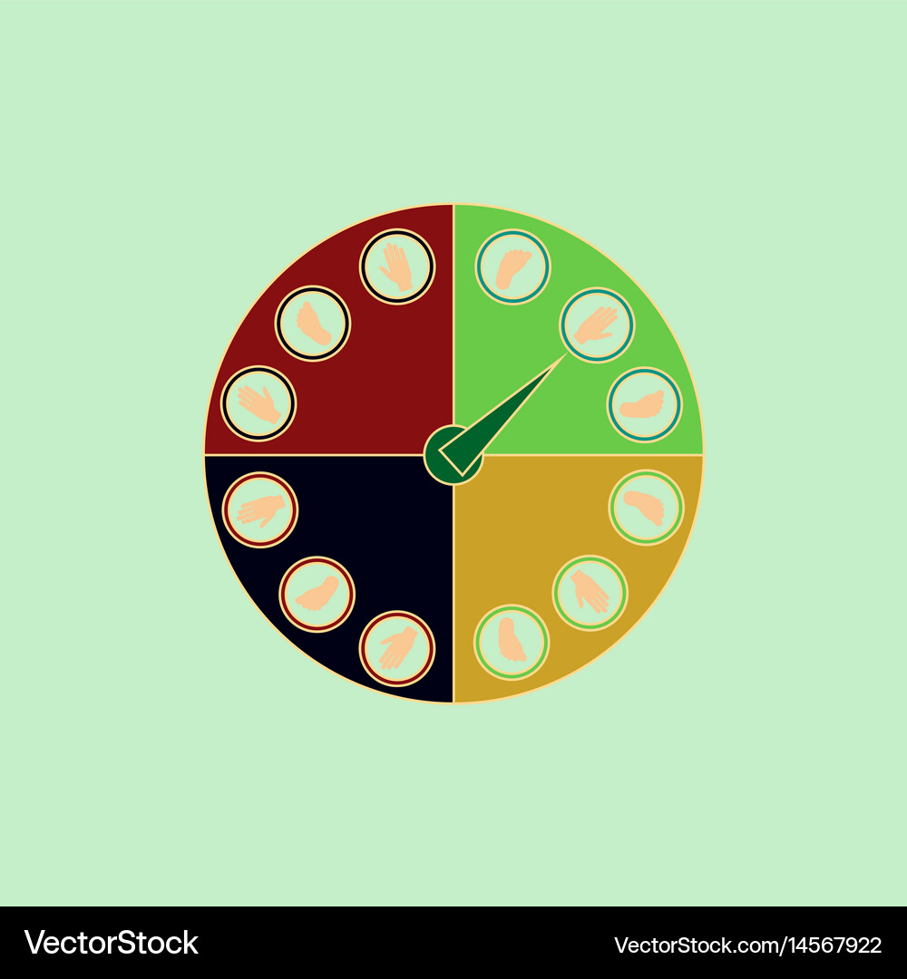 Twister classic party game Royalty Free Vector Image