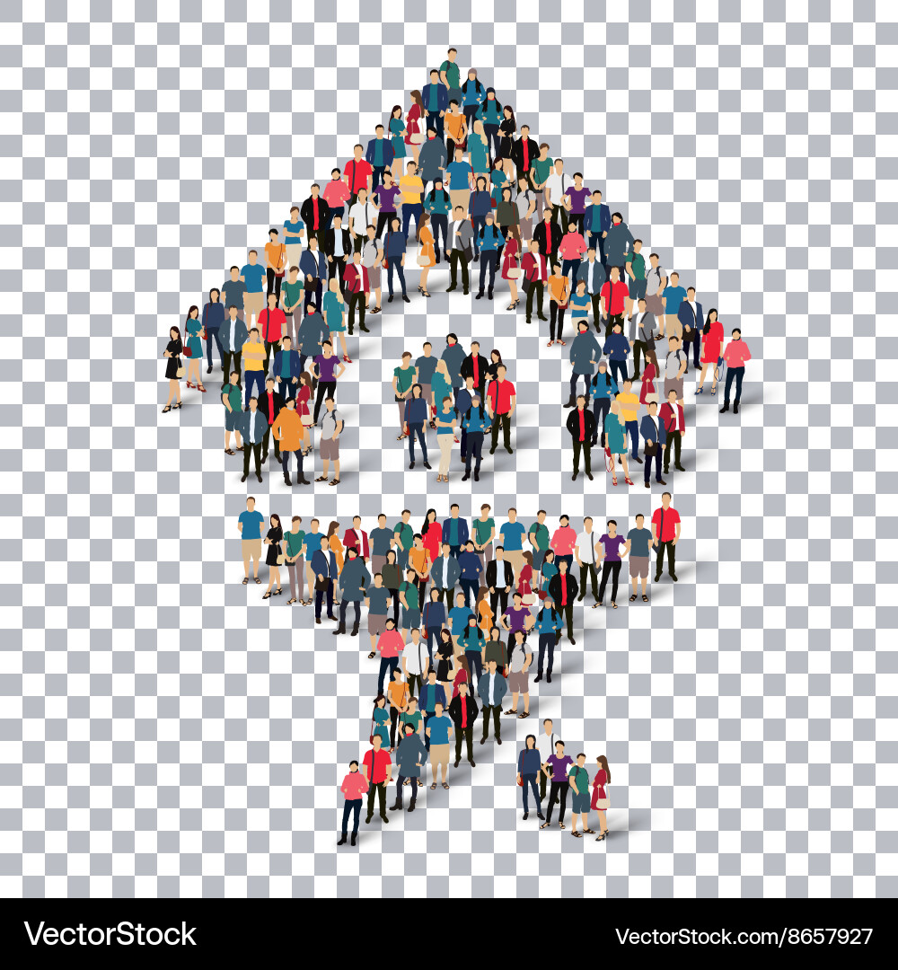 Abstract business symbol people transparency Vector Image