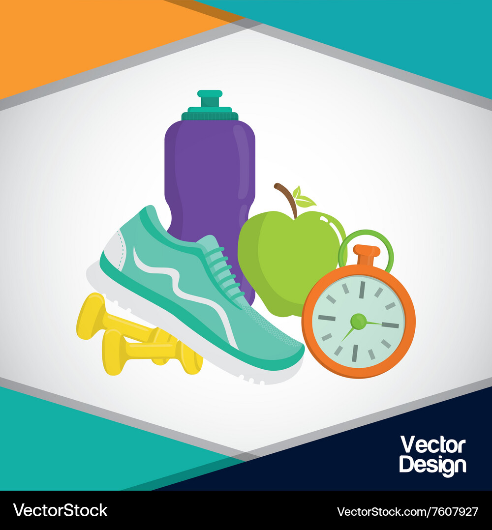 Healthy lifestyle design Royalty Free Vector Image