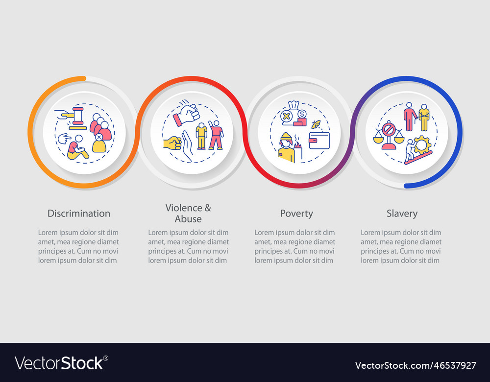 Justice issues loop infographic template Vector Image Justice issues loop infographic template Vector Image
