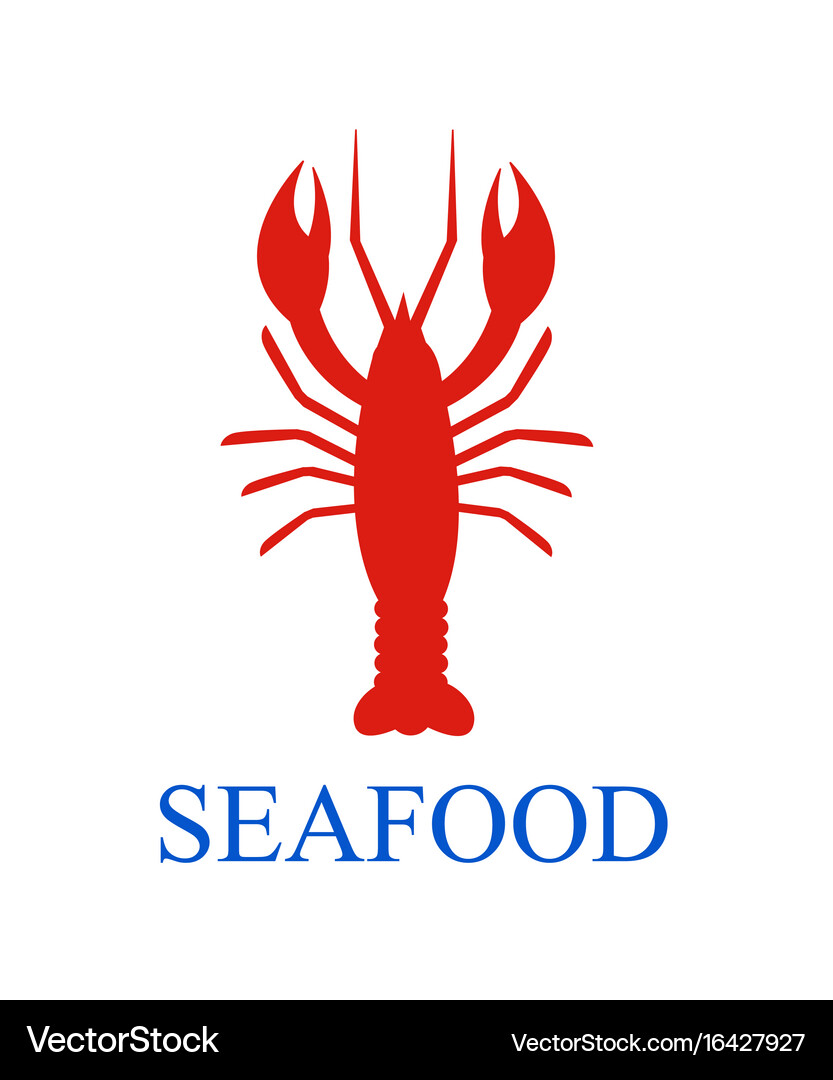 Lobster seafood menu background Royalty Free Vector Image