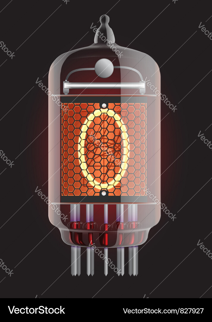Nixie radio tube Royalty Free Vector Image - VectorStock