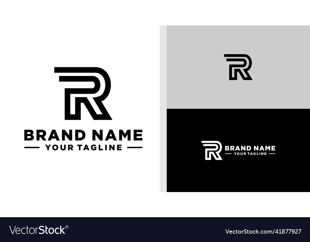 Pr logo monogram editable Royalty Free Vector Image