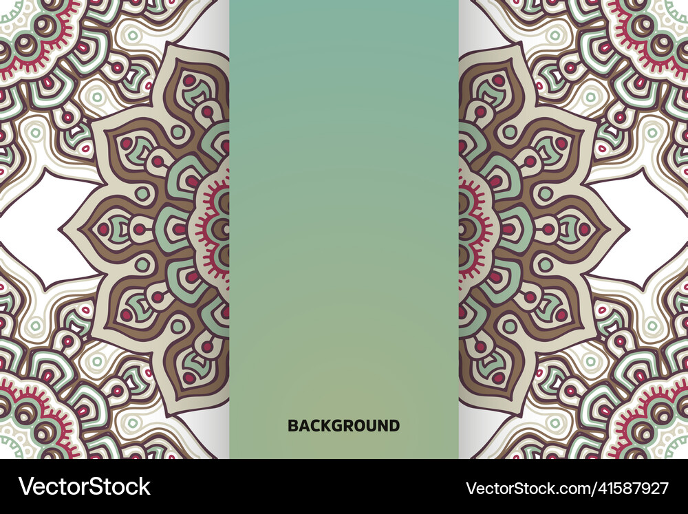 Simple background with colorful indian mandala Vector Image
