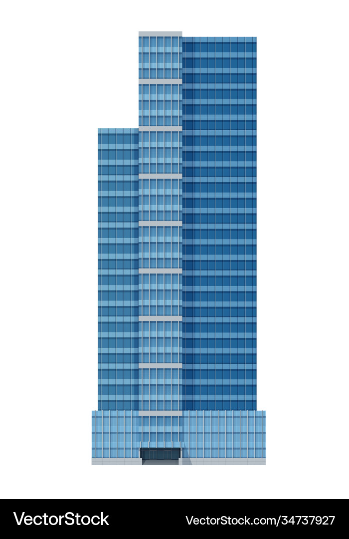 Skyscraper modern apartment and office building Vector Image