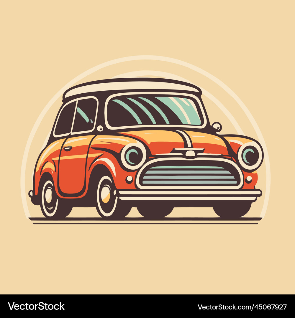 Vintage classic car retro style Royalty Free Vector Image