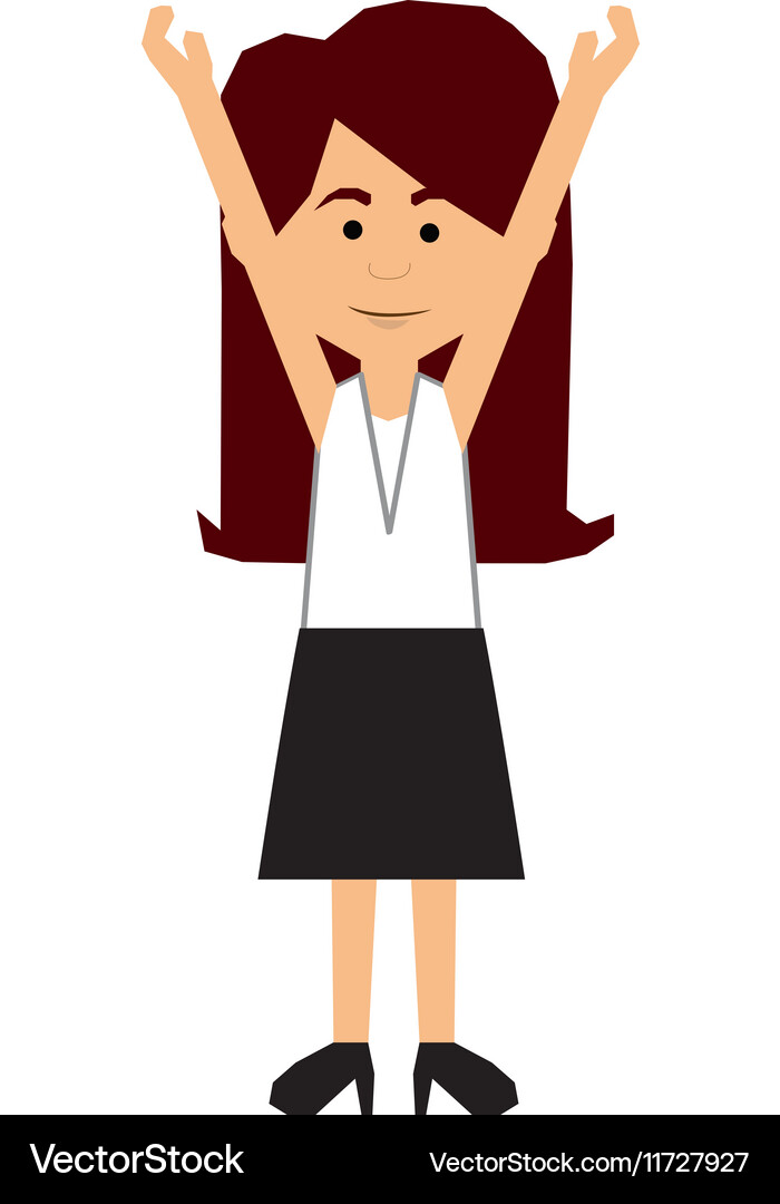 Woman cartoon icon image Royalty Free Vector Image