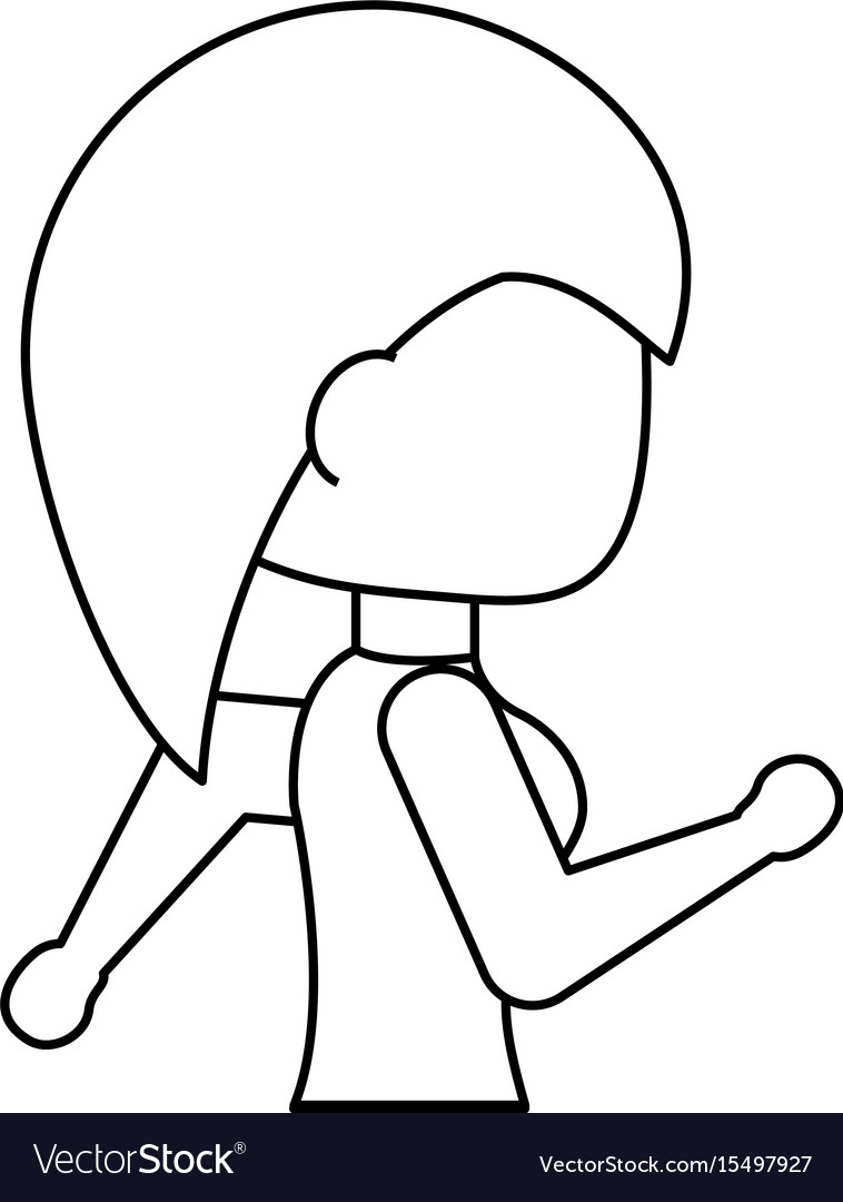 Woman running cartoon Royalty Free Vector Image Woman running cartoon Royalty Free Vector Image