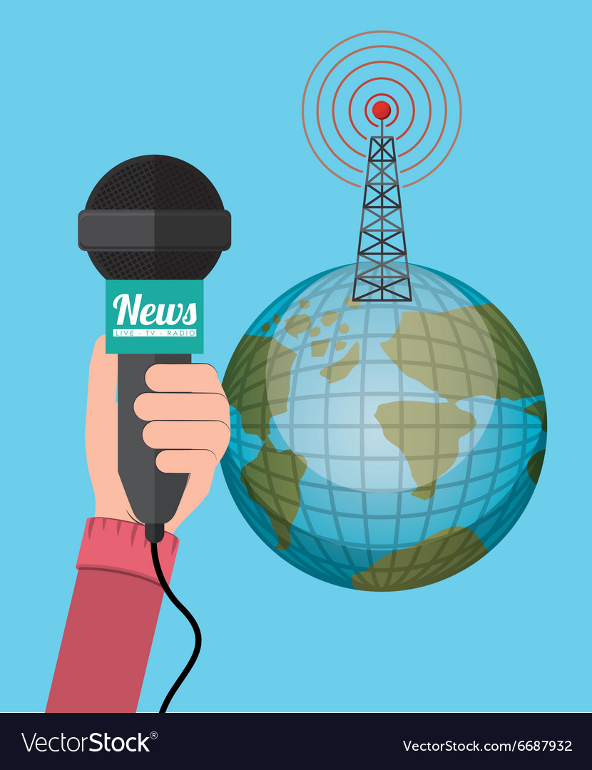 Broadcasting concept design Royalty Free Vector Image