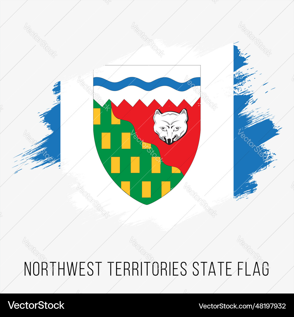 Canada province northwest territories flag Vector Image