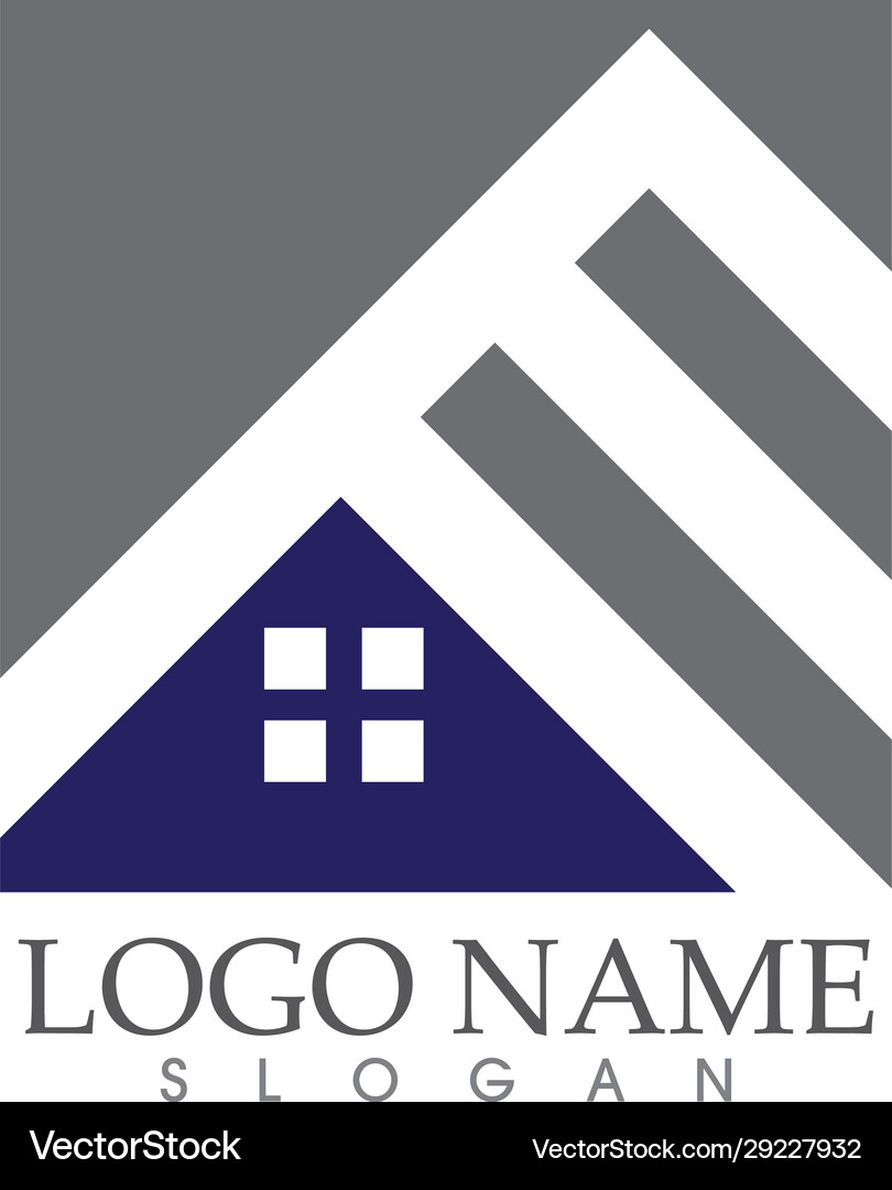 Home and house property construction logo Vector Image