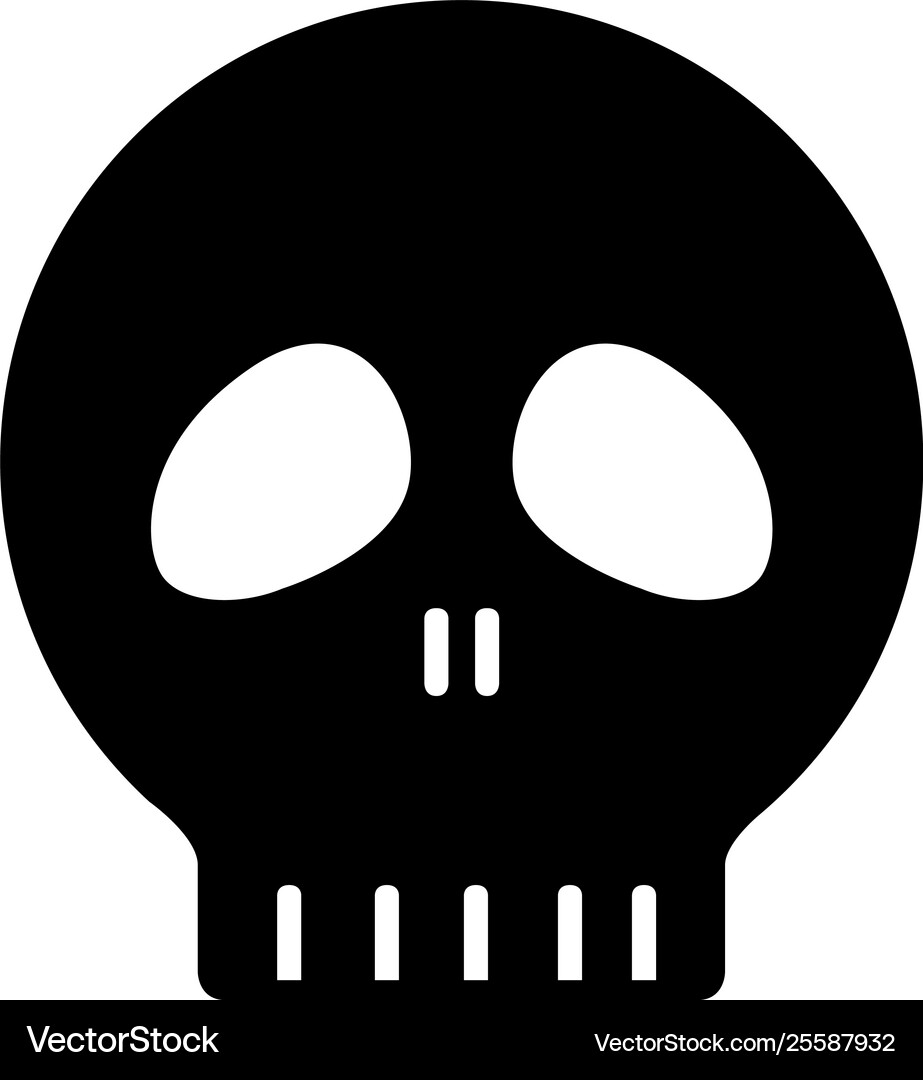 Isolated skull icon death danger symbol Royalty Free Vector