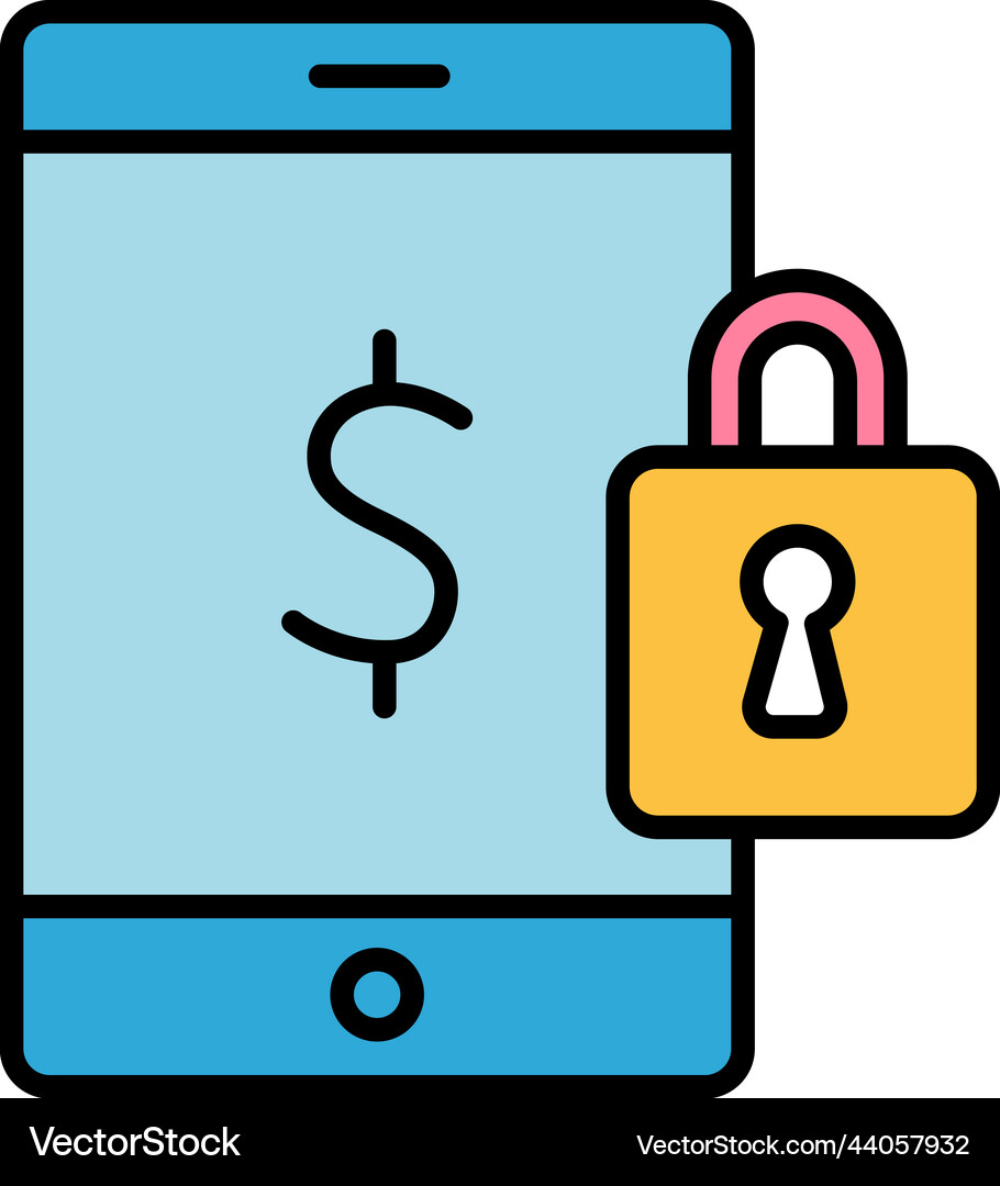 Online bank account payment flat icon Royalty Free Vector