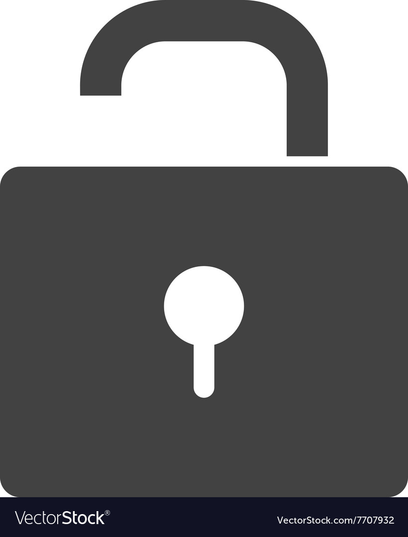 Open lock i Royalty Free Vector Image - VectorStock