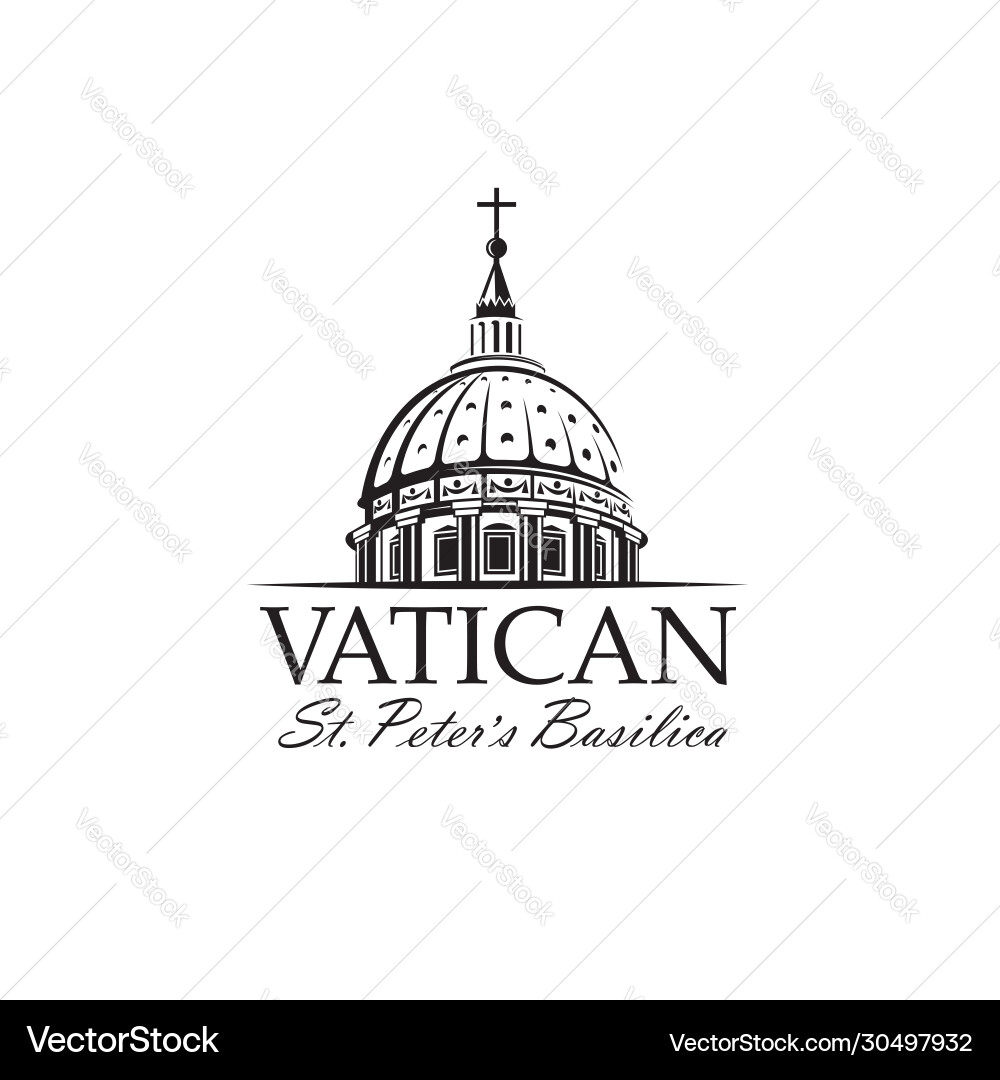 Saint peters basilica at vatican Royalty Free Vector Image