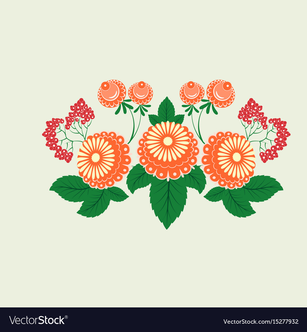 Slavic national floral ornament for use Royalty Free Vector